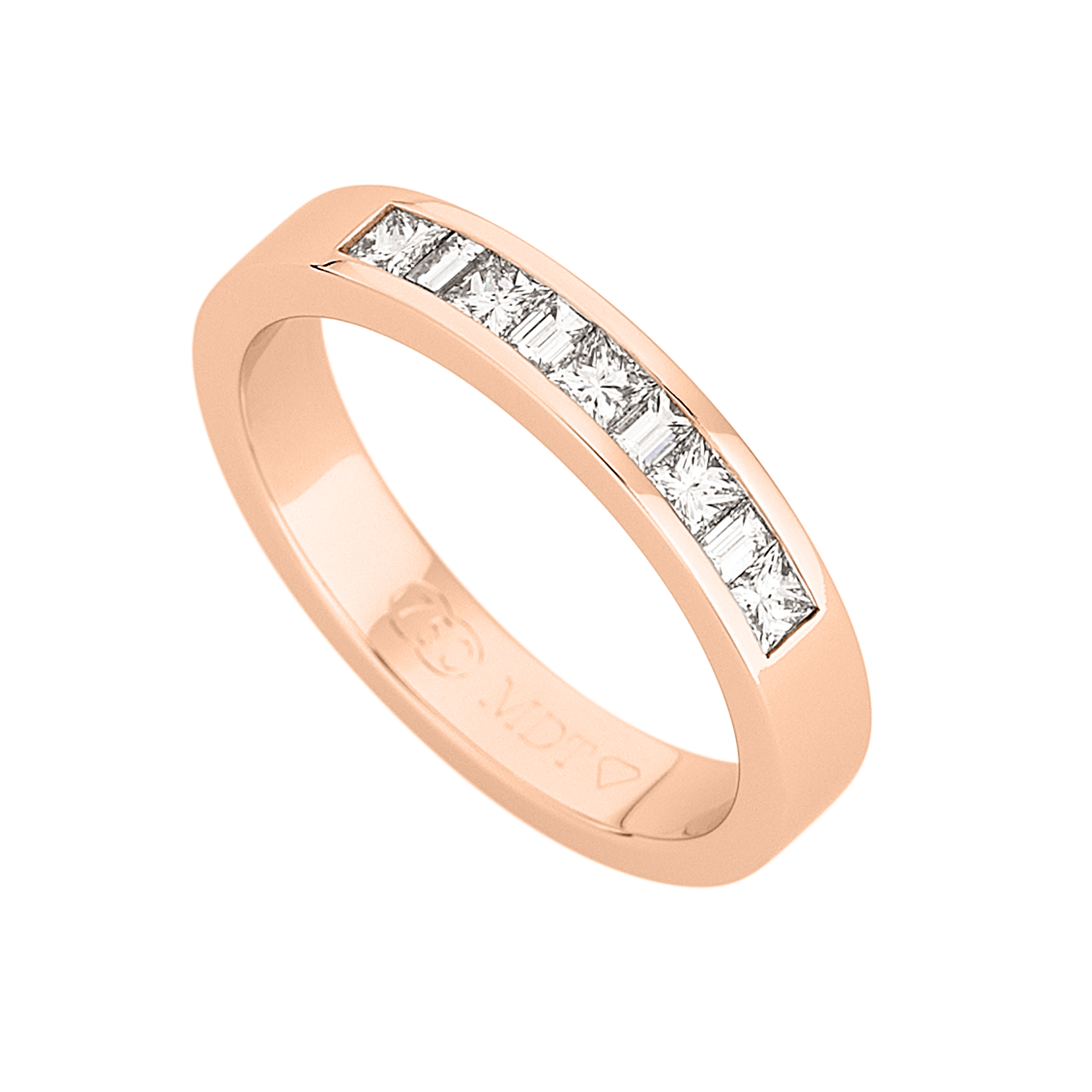 Princess and Baguette Channel Set in Rose Gold | Made in Australia