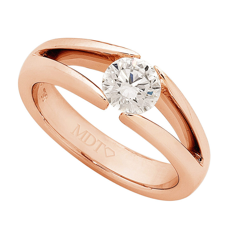 Split Band Tension Diamond Ring in Rose Gold | Made in Australia