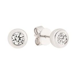Bezel Set Diamond Studs in Platinum C941 | Made in Australia