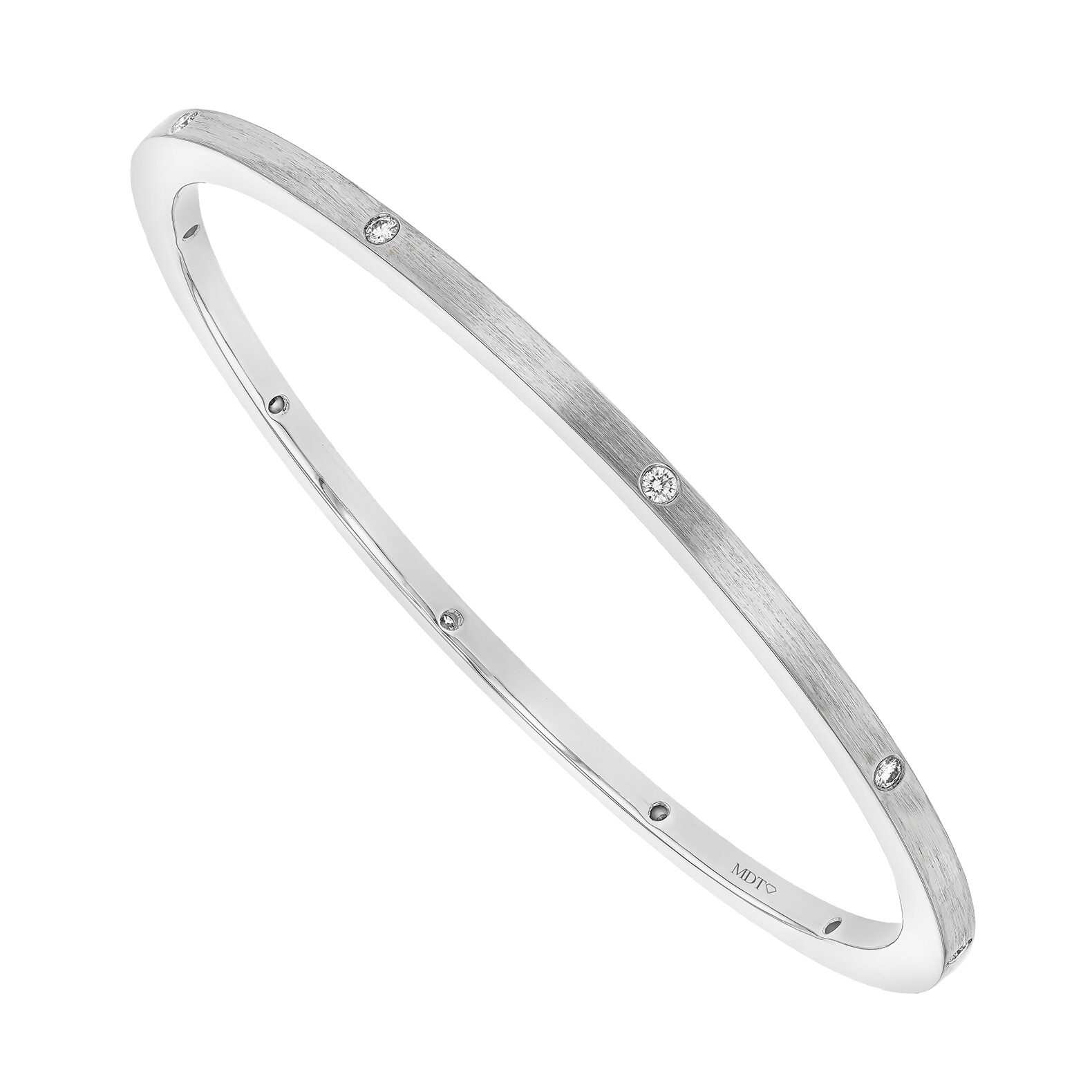 Invisible Set Diamond Bangle in Platinum | Made in Australia
