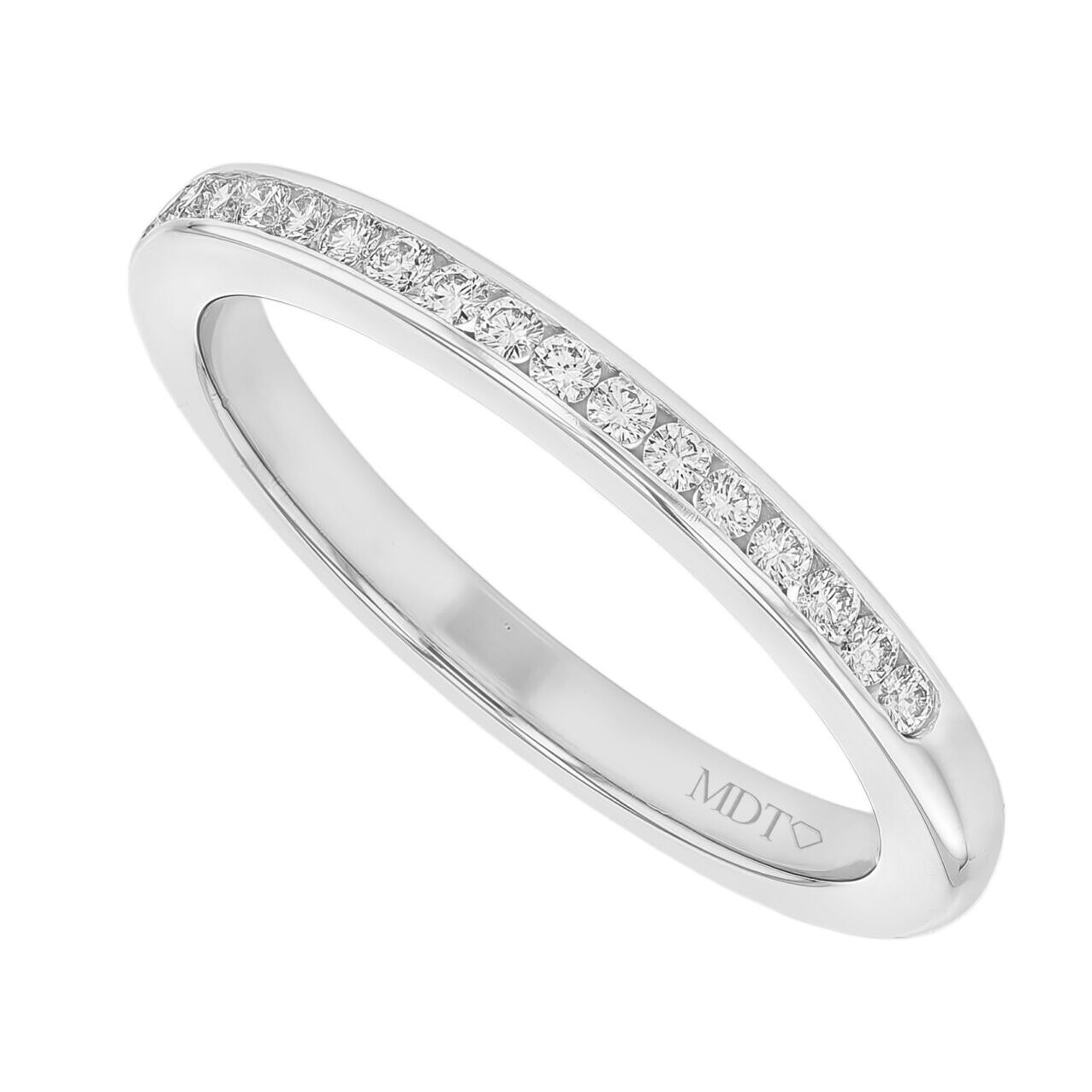 Channel Set Ring with .01ct Diamonds in Platinum C501 | Made in Australia