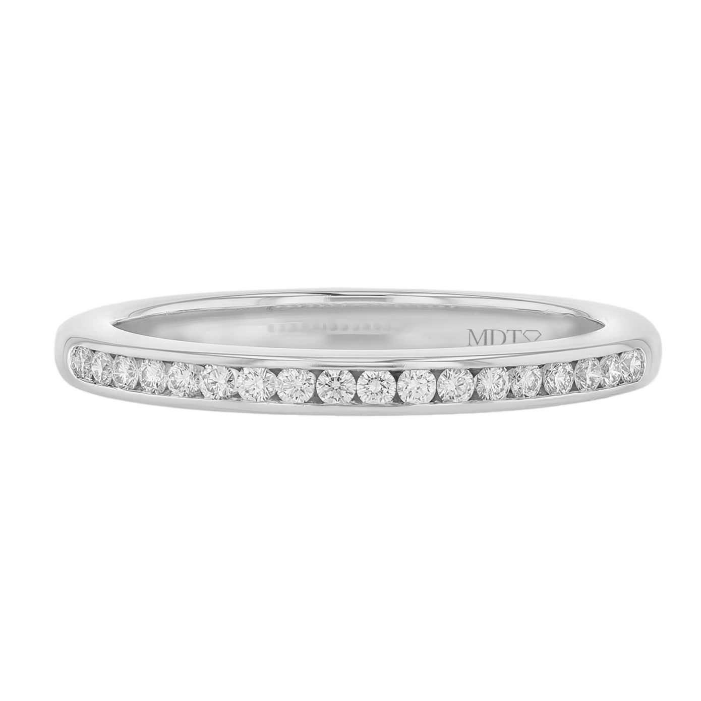 Channel Set Ring with .01ct Diamonds in Platinum C501 | Made in Australia