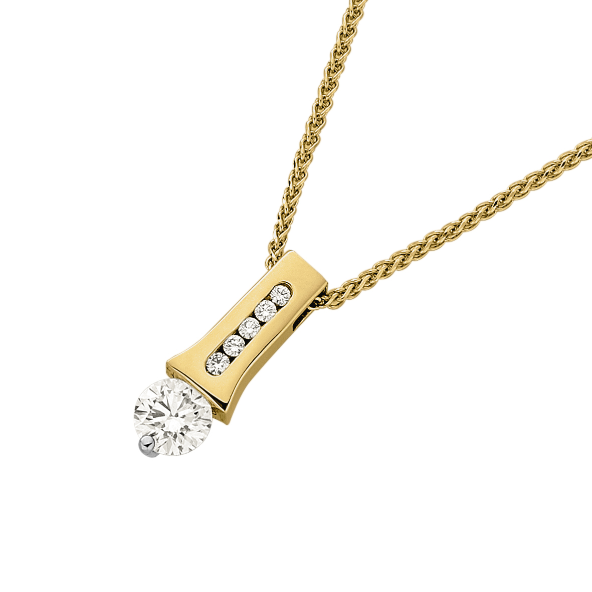 Elegant 18ct White Gold Diamond Pendant (C1006A)