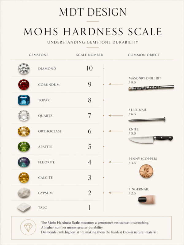Mohs Hardness Scale Explained: What It Means for Custom Jewellery